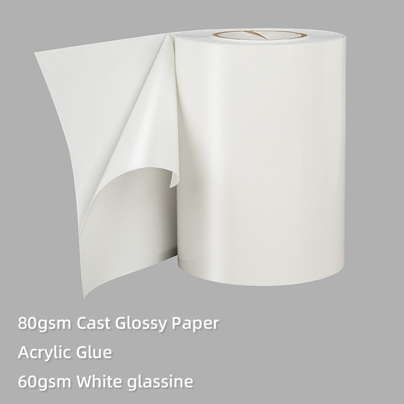 Glossy cast coated paper Jumbo Roll with Flexographic printing